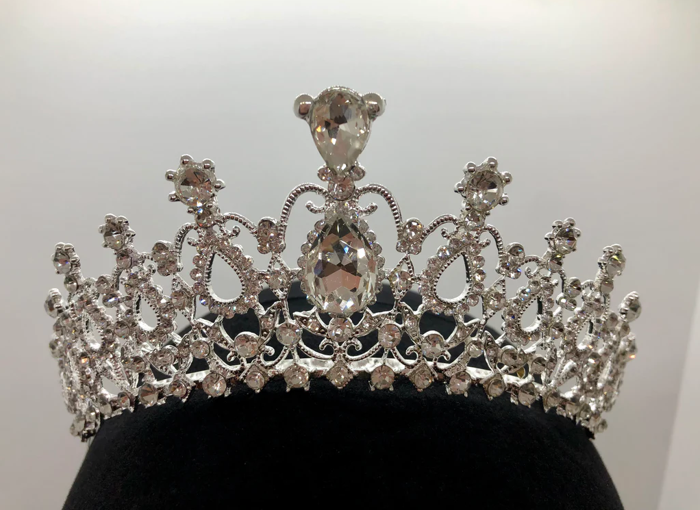 Tiara - Crystal and Silver with Combs - MK Dancewear