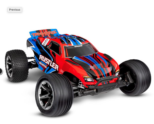 TRAXXAS Rustler 2WD HD RED Battery charger included Rory s Hobby House