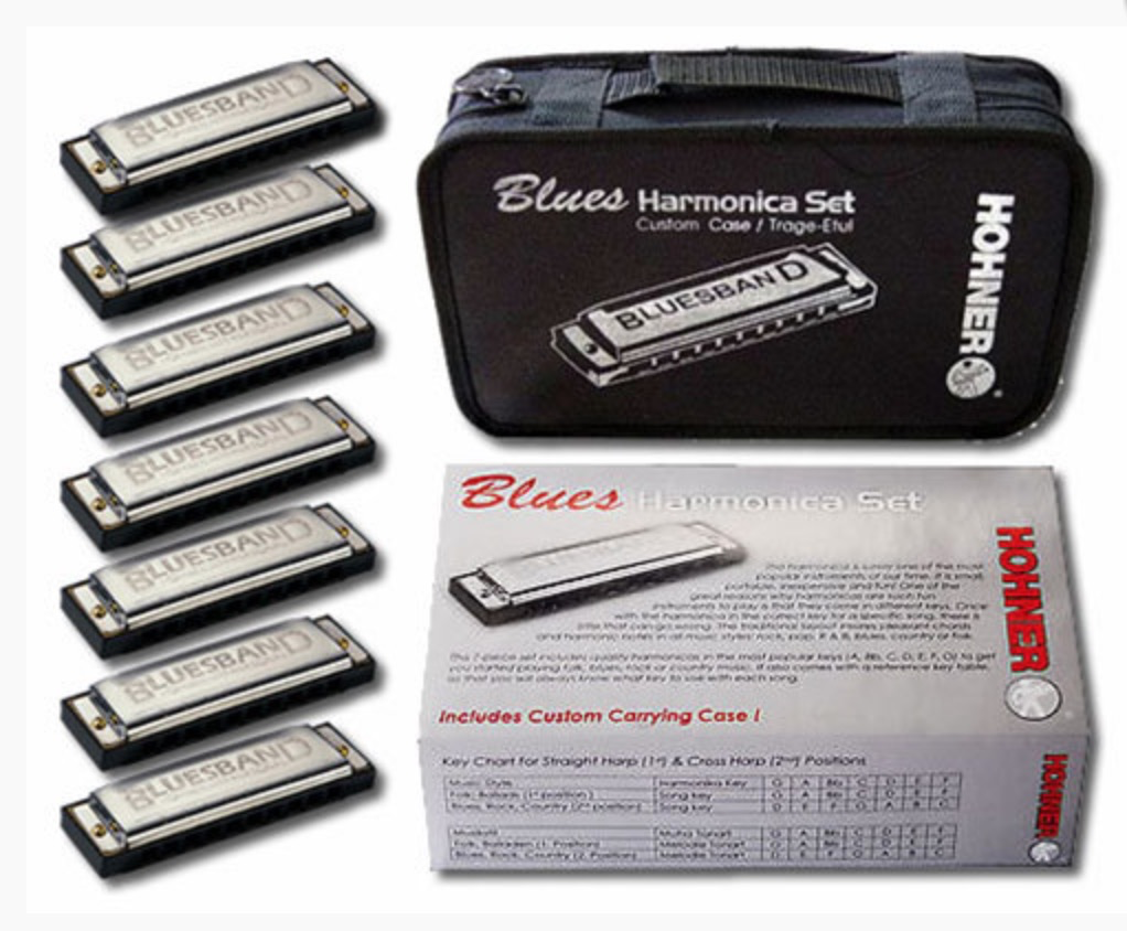 Hohner Hohner Blues Band Starter Set 7 Harmonicas in Carry Case - A Bb ...