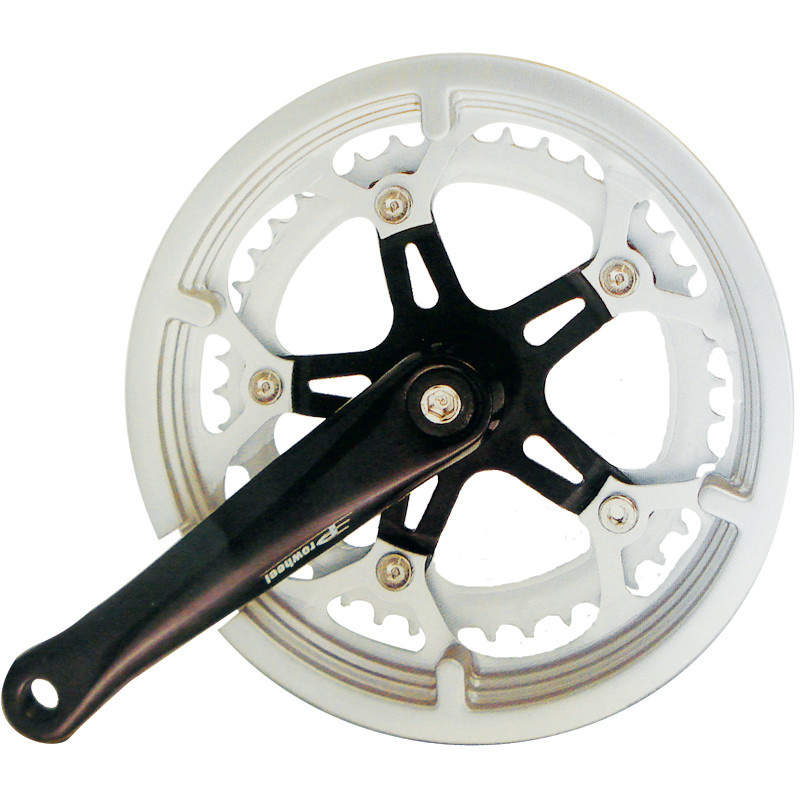 PROWHEEL PROWHEEL SILVER ALLOY DOUBLE CRANKSET - HIGHLANDS BIKES