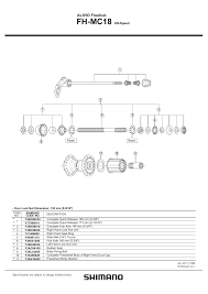 SHIMANO SHIMANO ALIVIO FH-MC18 (REAR) EXPLODED VIEWS FOR MTB HUB ...