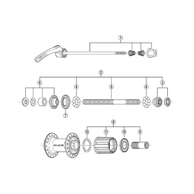 SHIMANO SHIMANO LX FH-T660 (REAR) EXPLODED VIEWS FOR MTB HUB ...