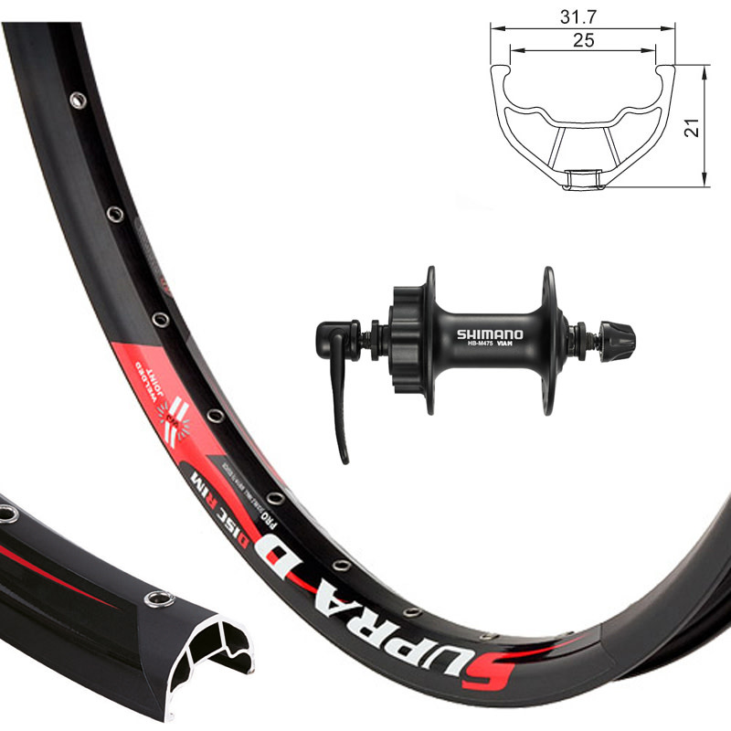 ALEXRIMS ALEXRIMS 26" SUPRA-D DISC BLACK26" DISC WHEELS - HIGHLANDS BIKES