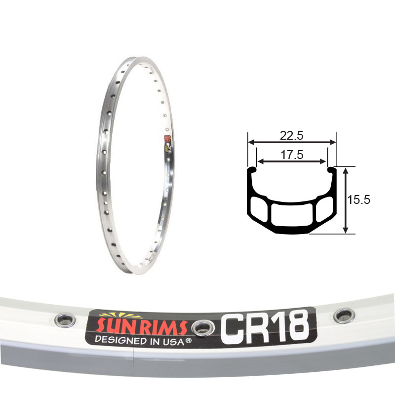 SUN RIMS SUN 26" CR-18 (DOUBLE WALL)MTB 26" RIMS - HIGHLANDS BIKES