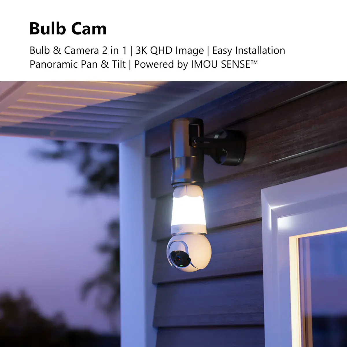 Imou Bulb Cam Smart Wireless Security Camera 5MP - White - Gadget Zone