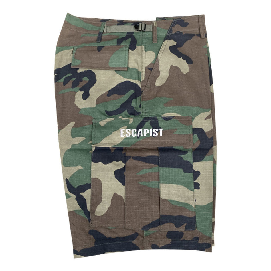 Escapist Bdu Cargo Shorts Woodland Camo Escapist