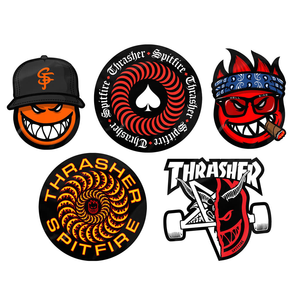 Spitfire Spitfire x Thrasher Sticker Pack - Escapist
