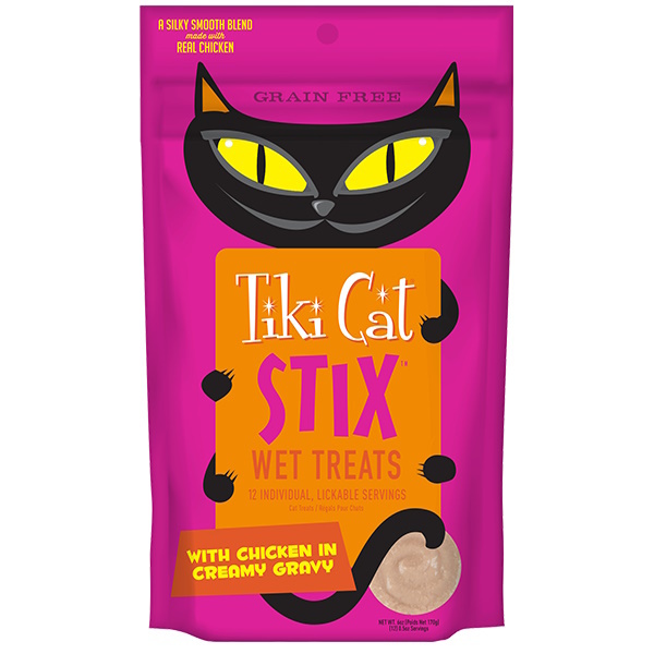 Tiki Cat Stix Wet Cat Treats, Chicken in Gravy 6 Pack - Skilos, A ...