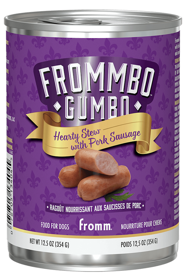 Fromm Dog Frommbo Gumbo Pork Sausage, 12.5oz Can - Skilos, A Family Pet ...