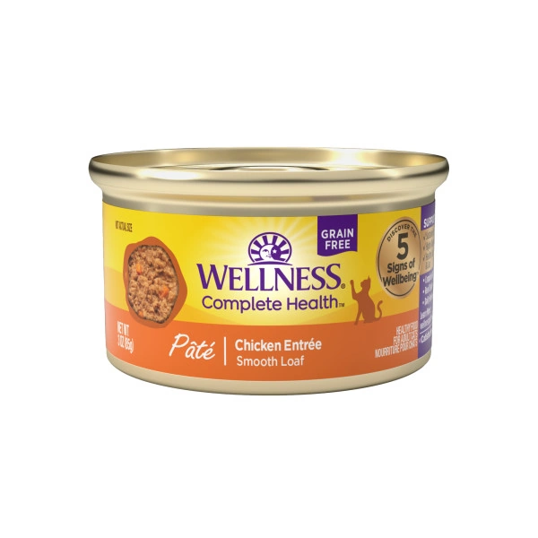 Wellness Complete Health Pate Grain-Free Chicken Formula, 3oz Can ...