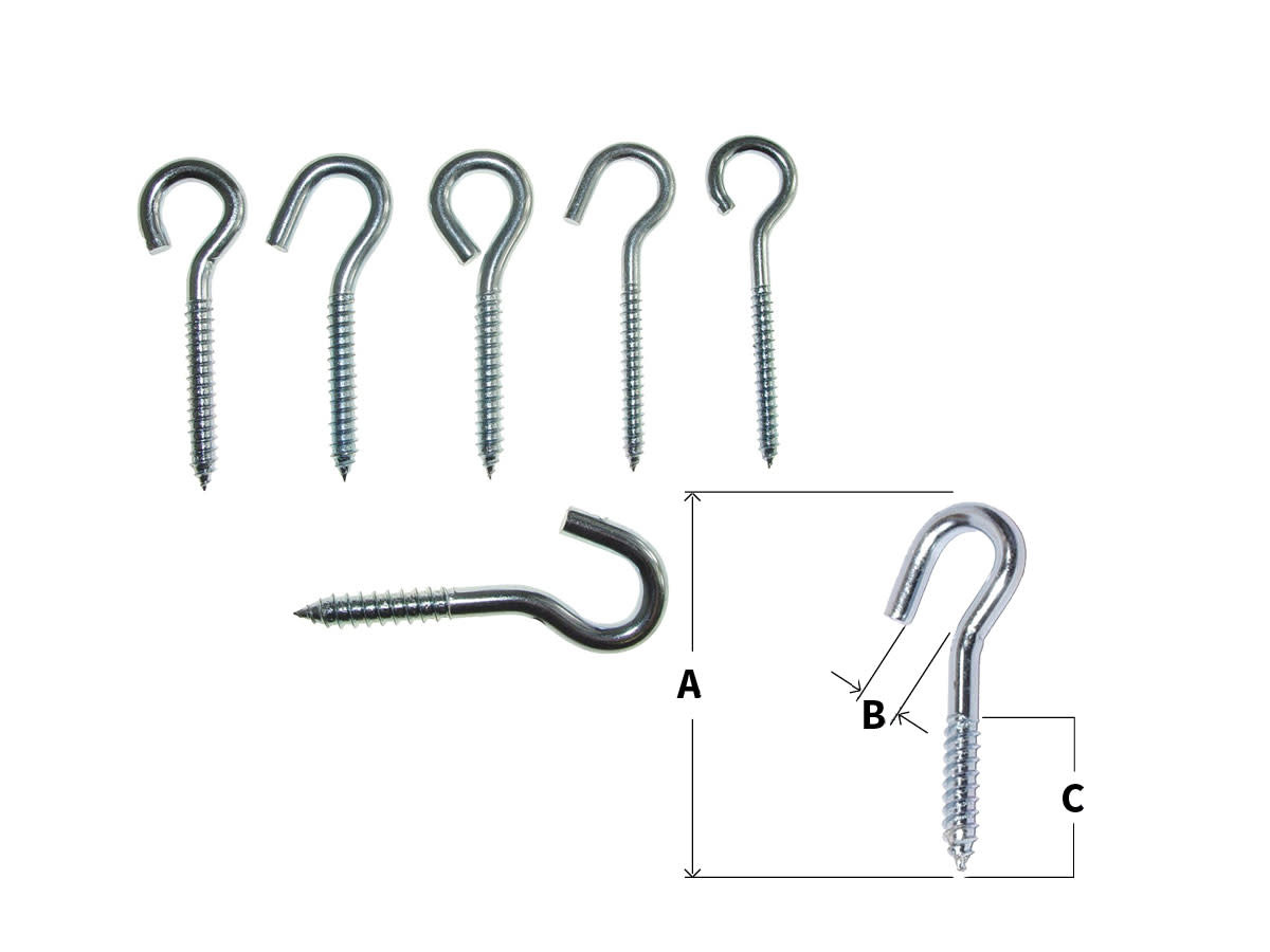 HOOK, SCREW OPEN END 3 1/2" X 5/16" (500/BX 39LBS) - Goodman Classic
