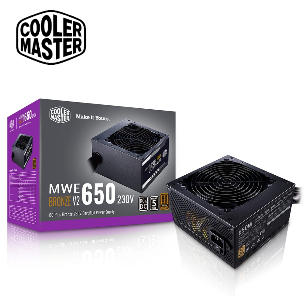 CoolerMaster Cooler Master MWE Bronze V2 80+ 650w Power Supply ...