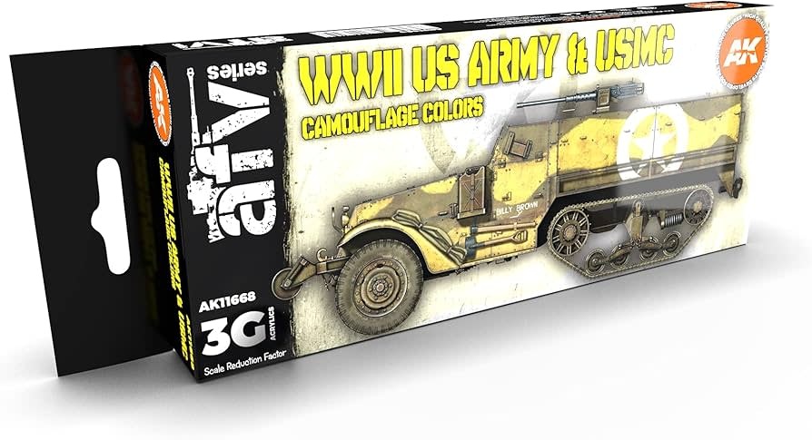 AK Interactive AK11668 3G WWII US Army & USMC Camouflage Colors ...