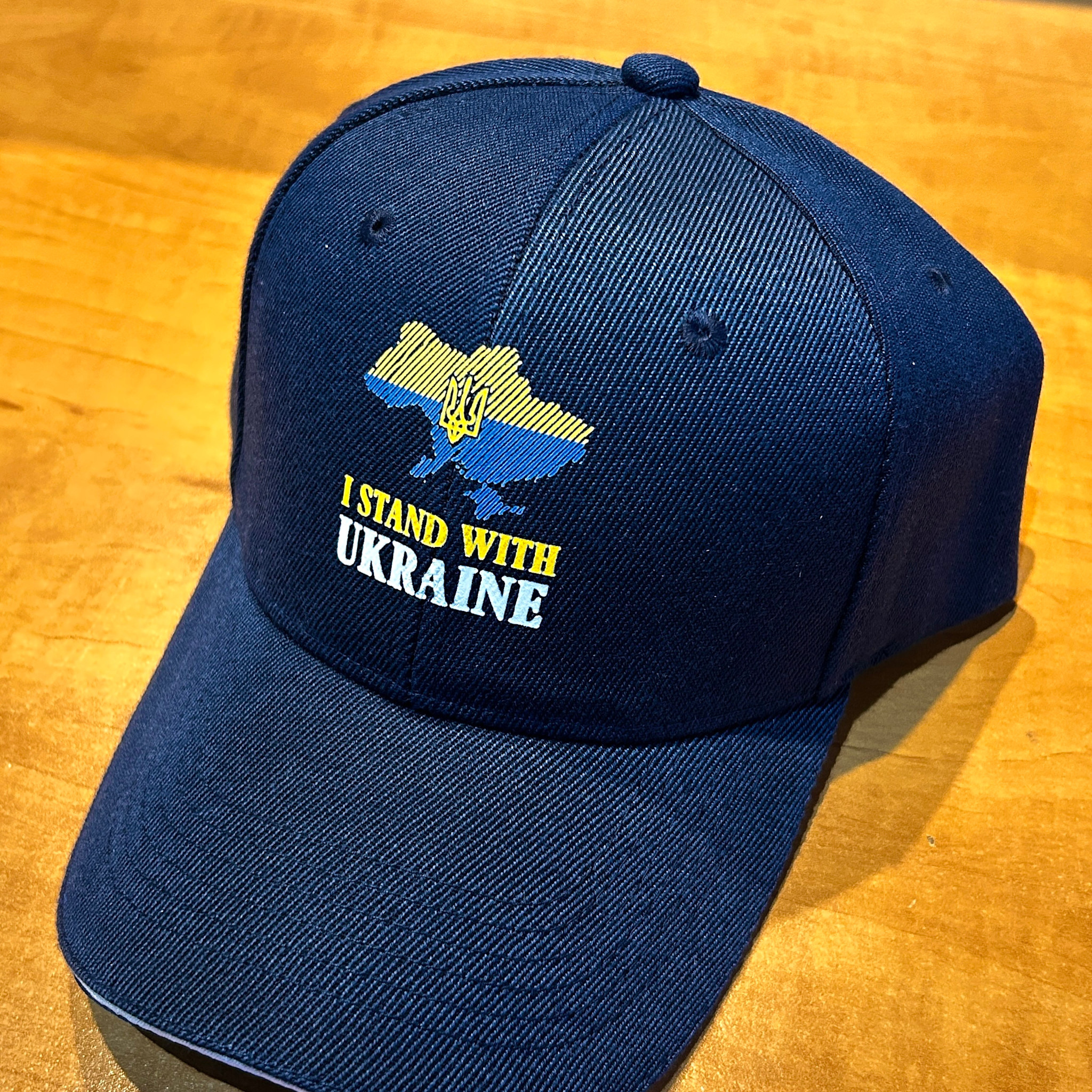 ACCESSORIES - Baseball Cap, I Stand with Ukraine, Map/Tryzub, Navy Blue ...