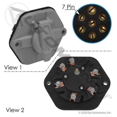 7 Way Split Pins Socket - with 30 Amp Breakers ( Plastic / Nylon ) P/N ...