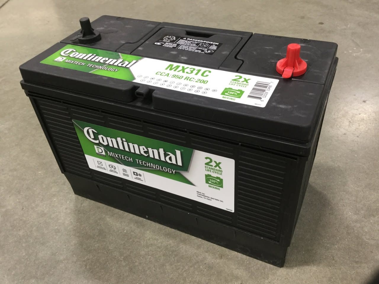 Truck Battery - Continental - 950 CCA - OTR Truck Parts LLC