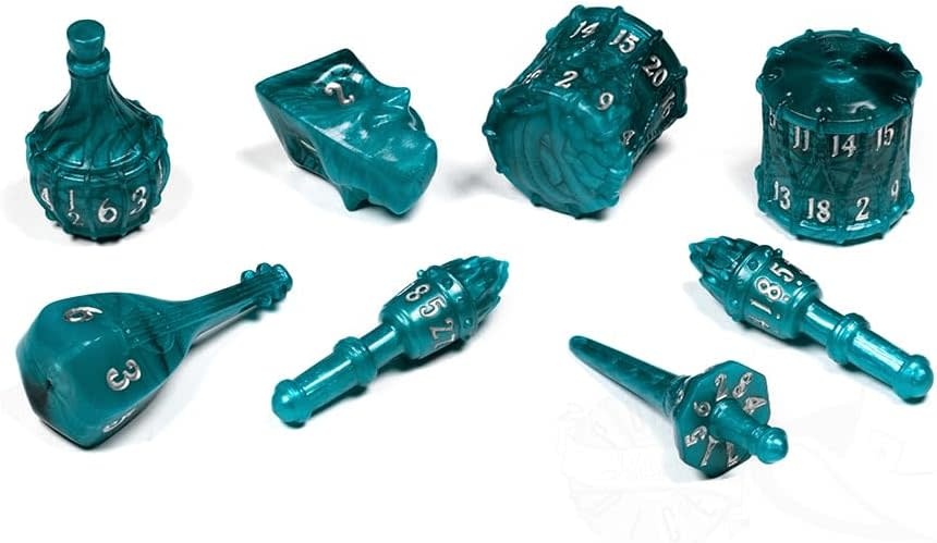 PolyHero PolyHero Bard 8 Dice Set Telltale Teal - Dyersville Comics & Games