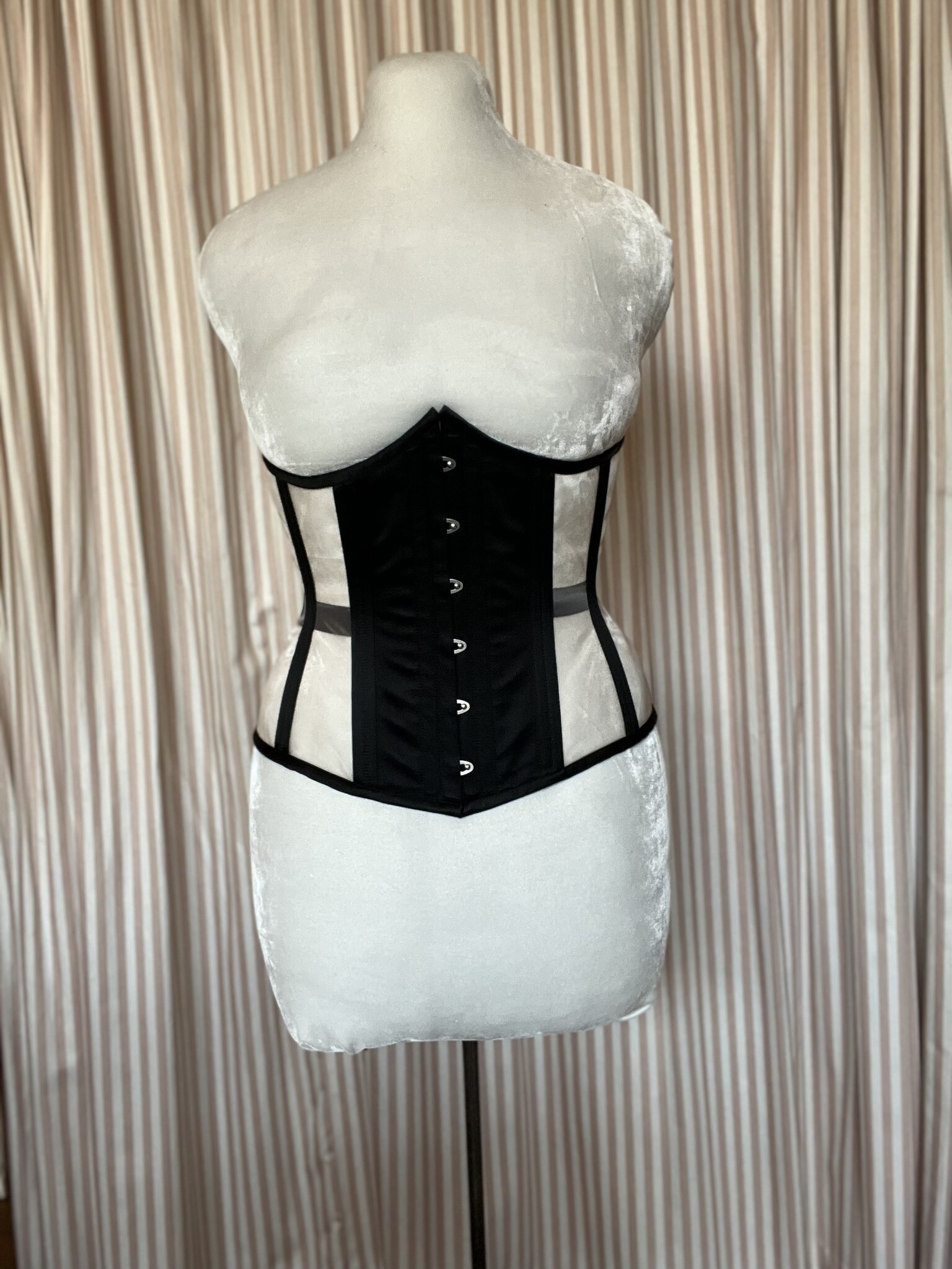 Limited Edition Black Satin with Blush Mesh Risque Cupid 28 - Dark ...