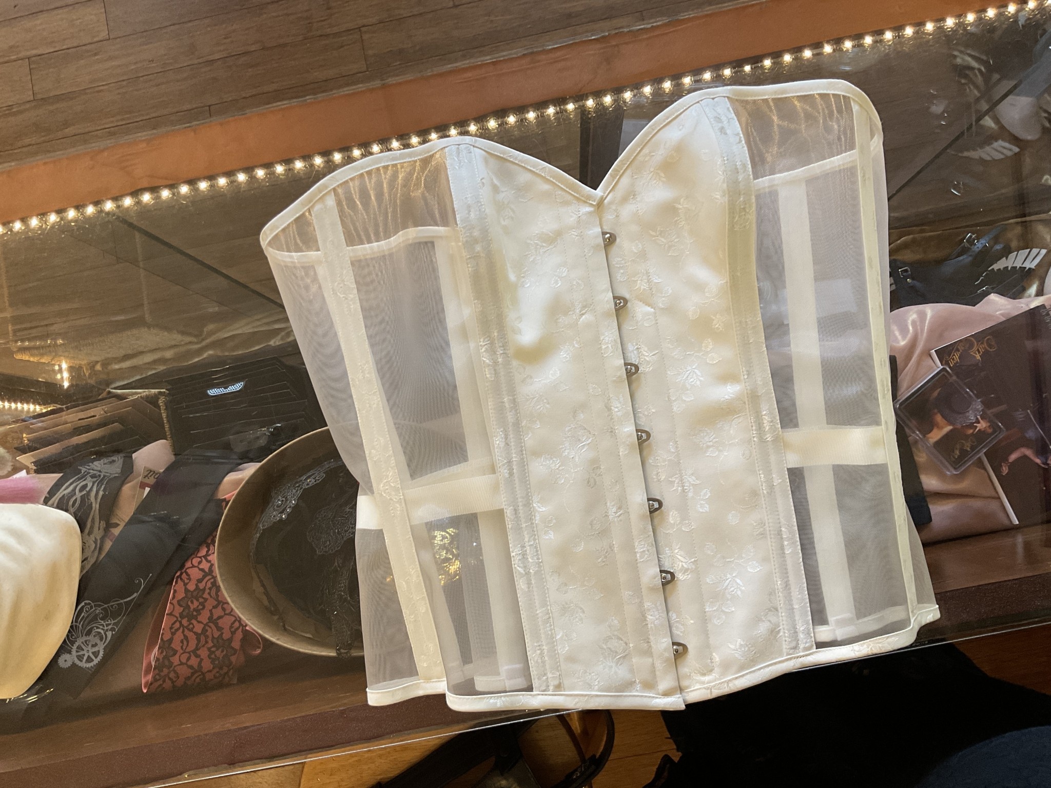 Limited Edition White Rose Coutil with White Mesh Valentine 34 - Dark ...