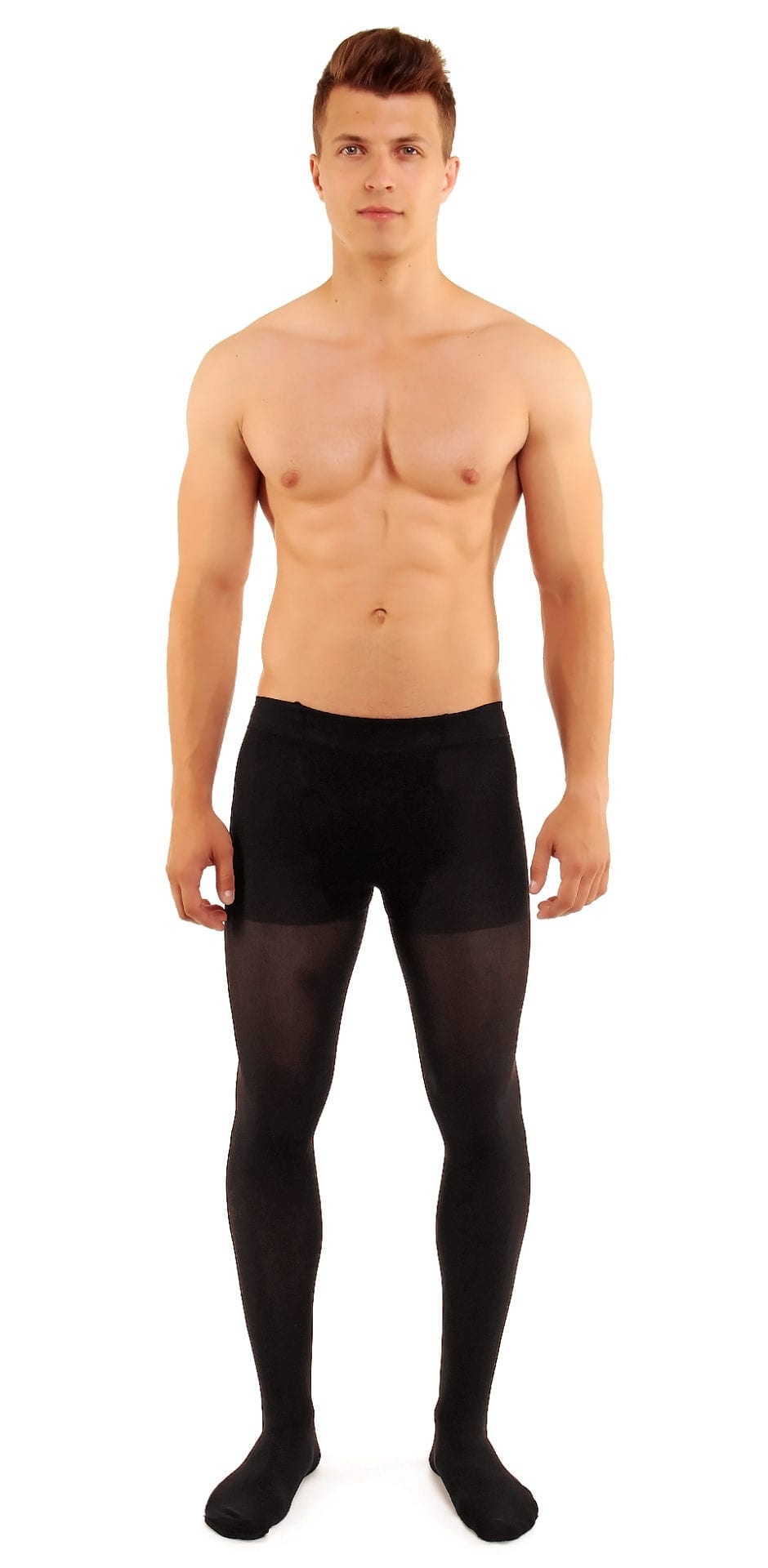 Glamory Hosiery Men's Opaque Black Tights - Dark Garden Unique Corsetry ...