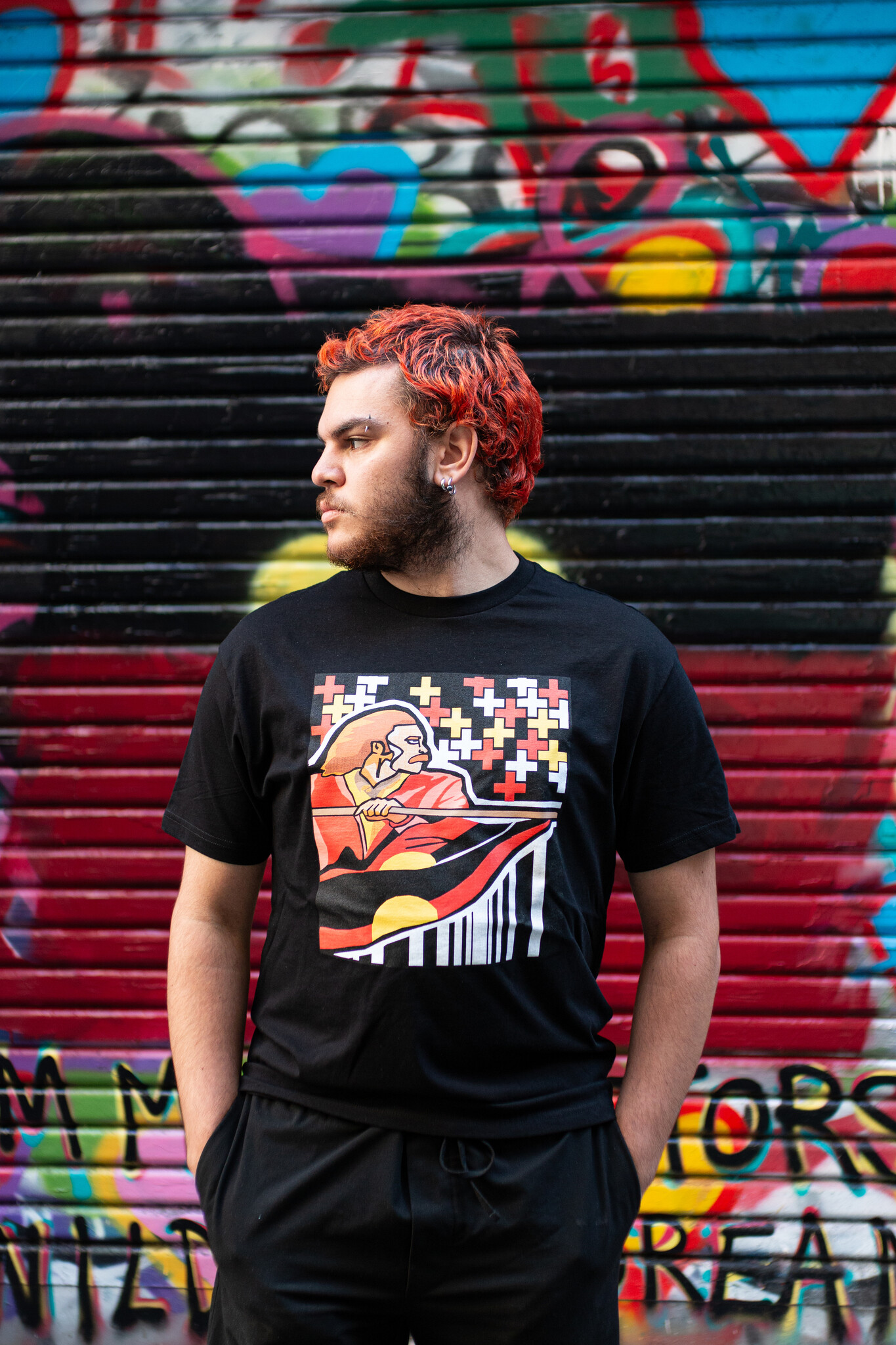 Josh Muir — ‘SOS Blak Australia’ Shirt - Koorie Heritage Trust, Inc.