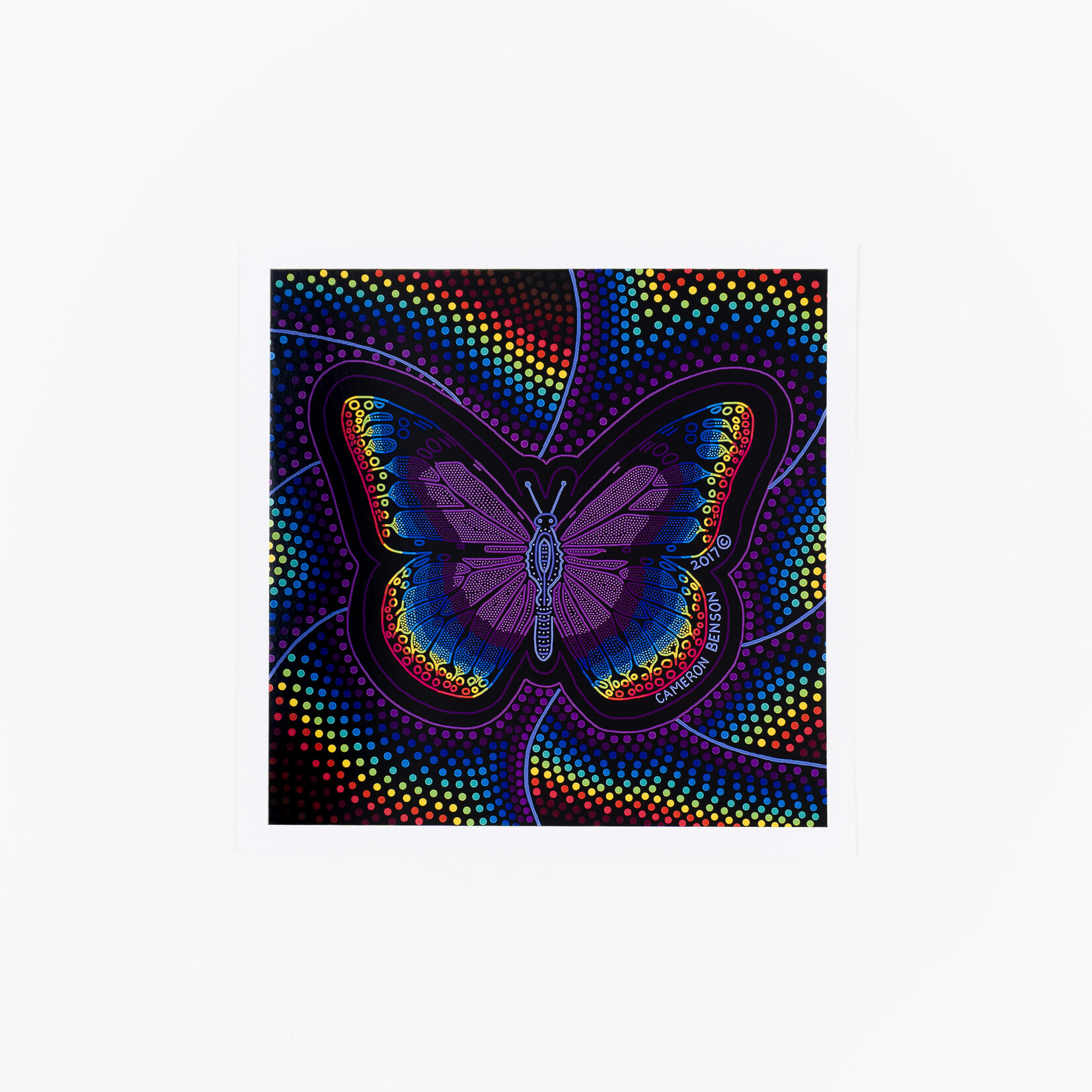 Cameron Benson — Square Art Print Butterfly - Koorie Heritage Trust, Inc.