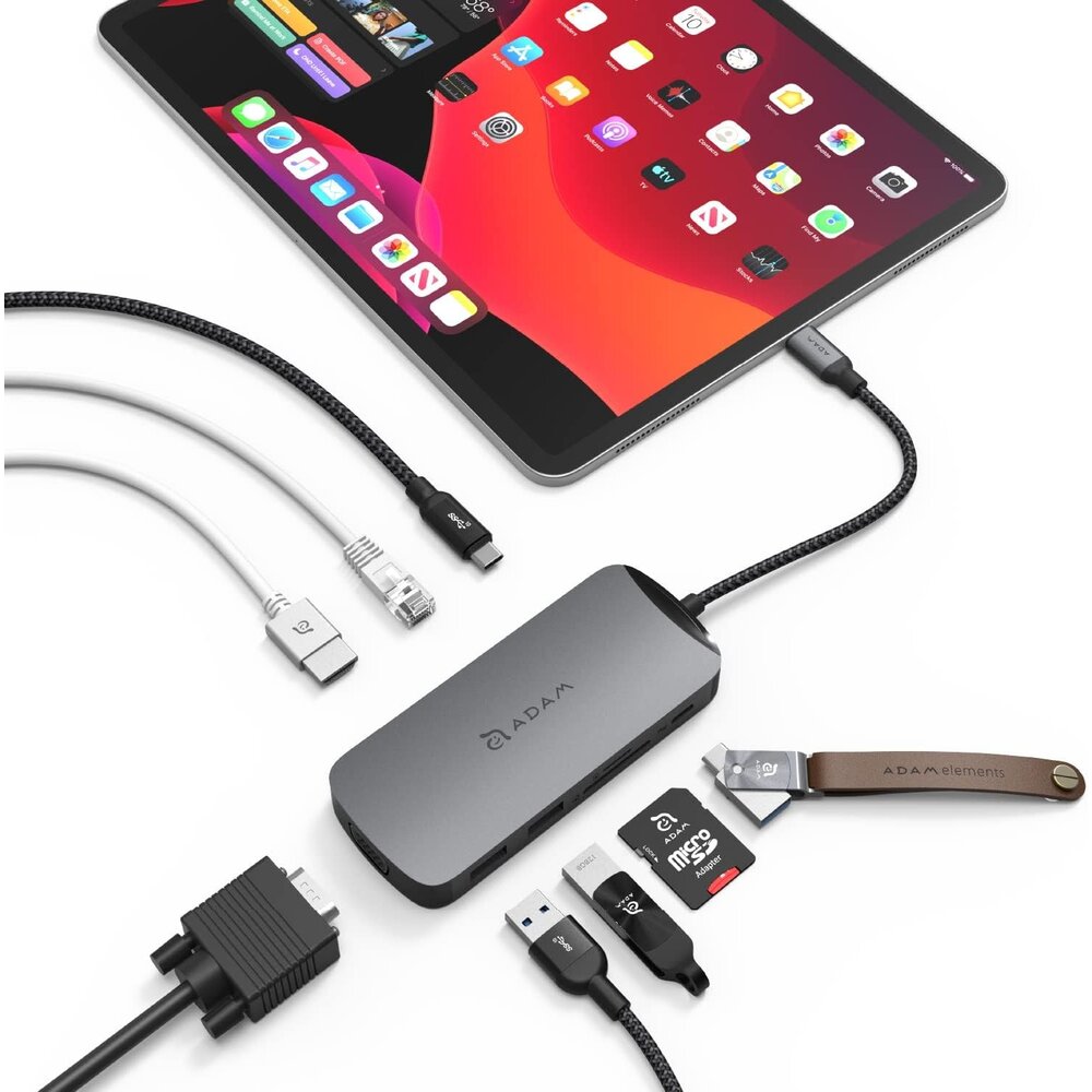 Adam Elements CASA Hub X 10-in-1 USB-C Hub - Ethernet, HDMI, USB3, USB ...