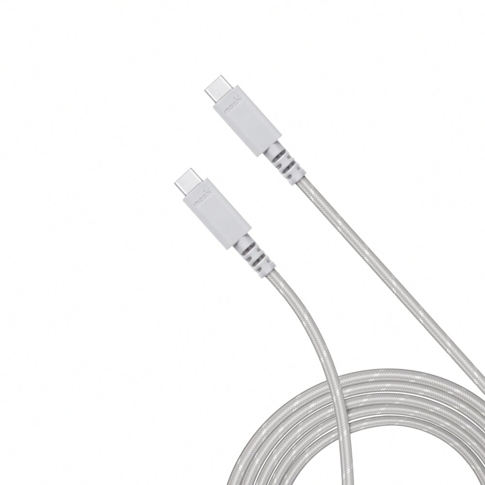Moshi Integra USB-C to USB-C (240w/480Mbps) Charge Cable 2m Titanium Gray