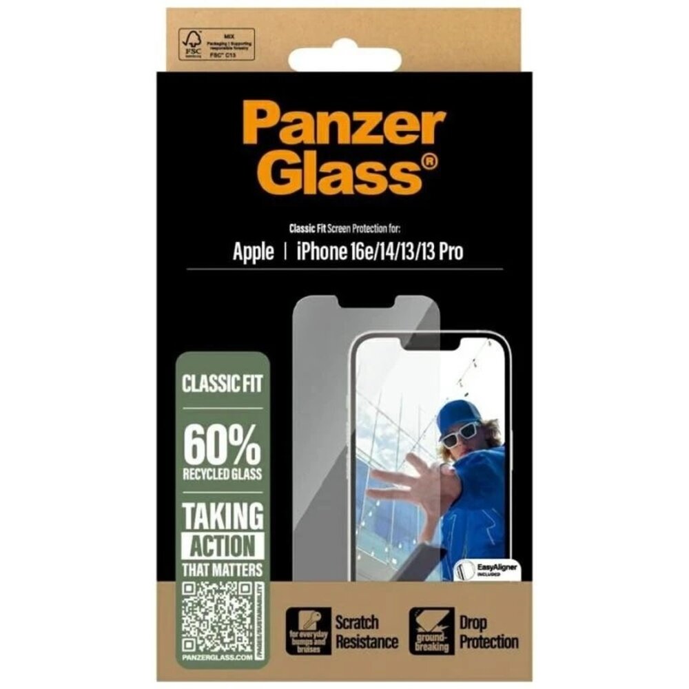 PanzerGlass® Screen Protector for iPhone 16e | 14 | 13 | 13 Pro ...