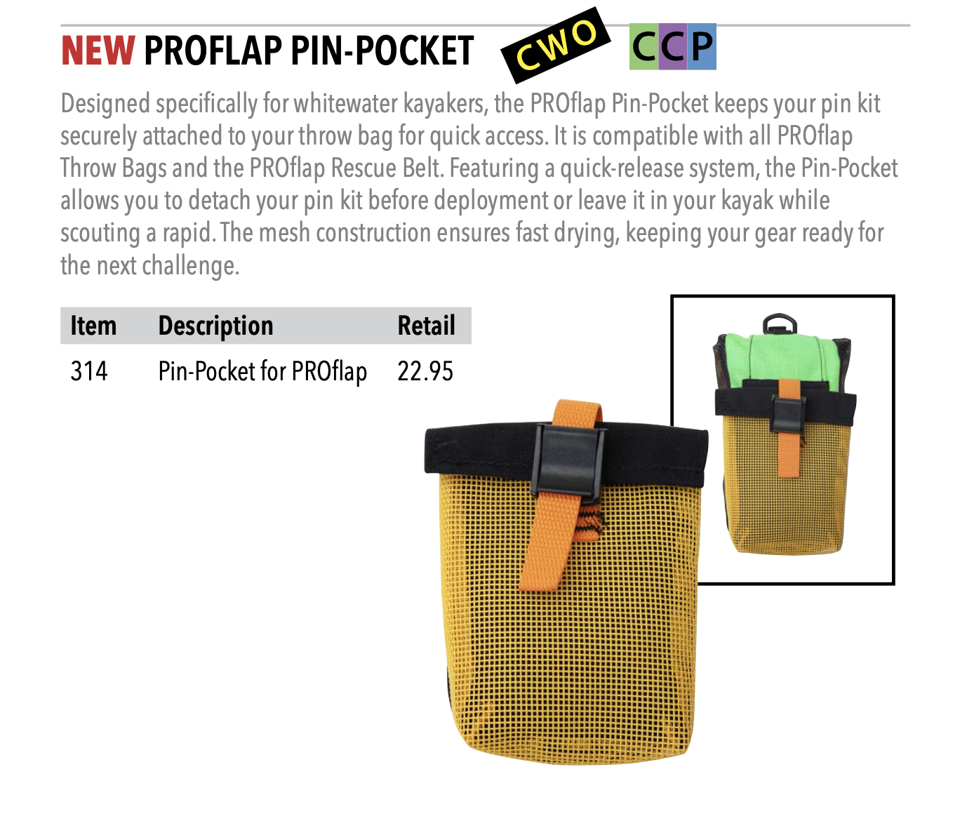 PROflap Pin-Pocket - Oregon Paddle Sports