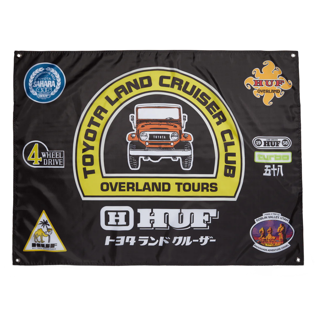 HUF x Land Cruiser | Overland Touring Banner (Black) - Foundry YYC