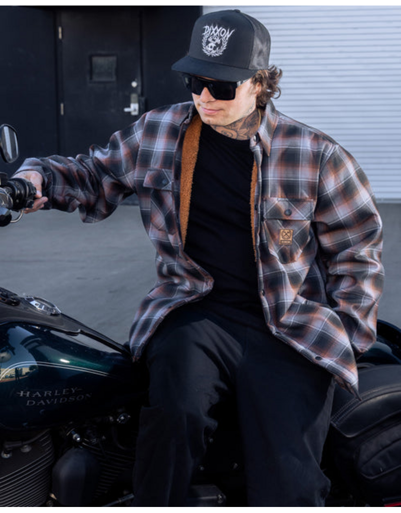 Dixxon | Men's Copperline Sherpa Lined Jacket (Black/Orange) - Foundry YYC