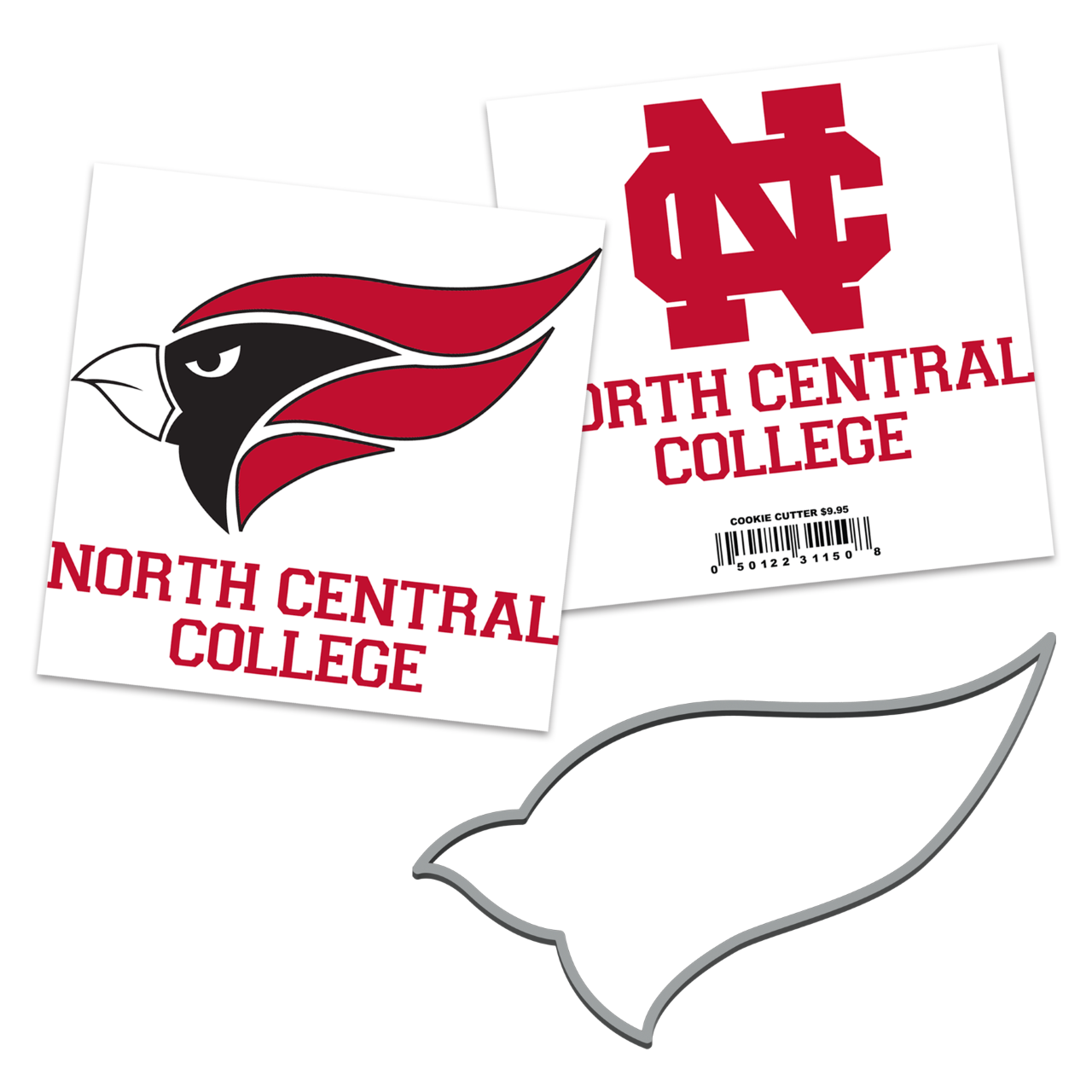 Chippy Cardinal Head - Cookie Cutter - North Central College Campus Store