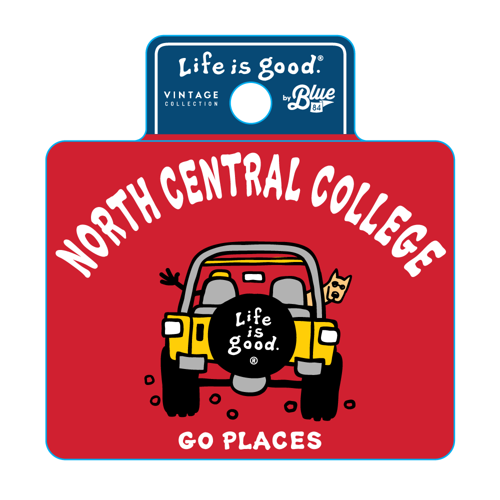 Life is Good Jeep Go Places sticker - North Central College Campus Store