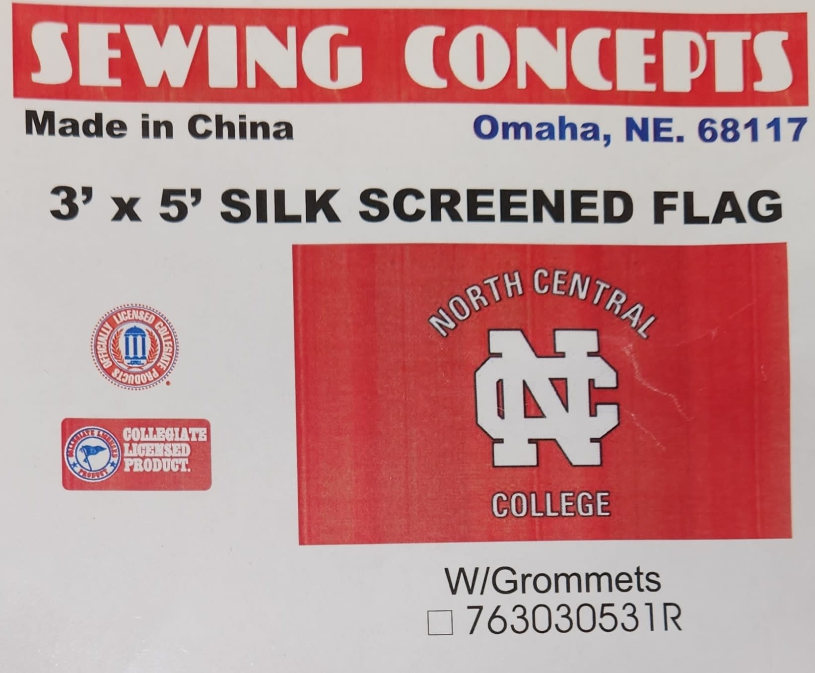Screen Print 3x5 NCC Flag by Sewing Concepts - North Central College ...