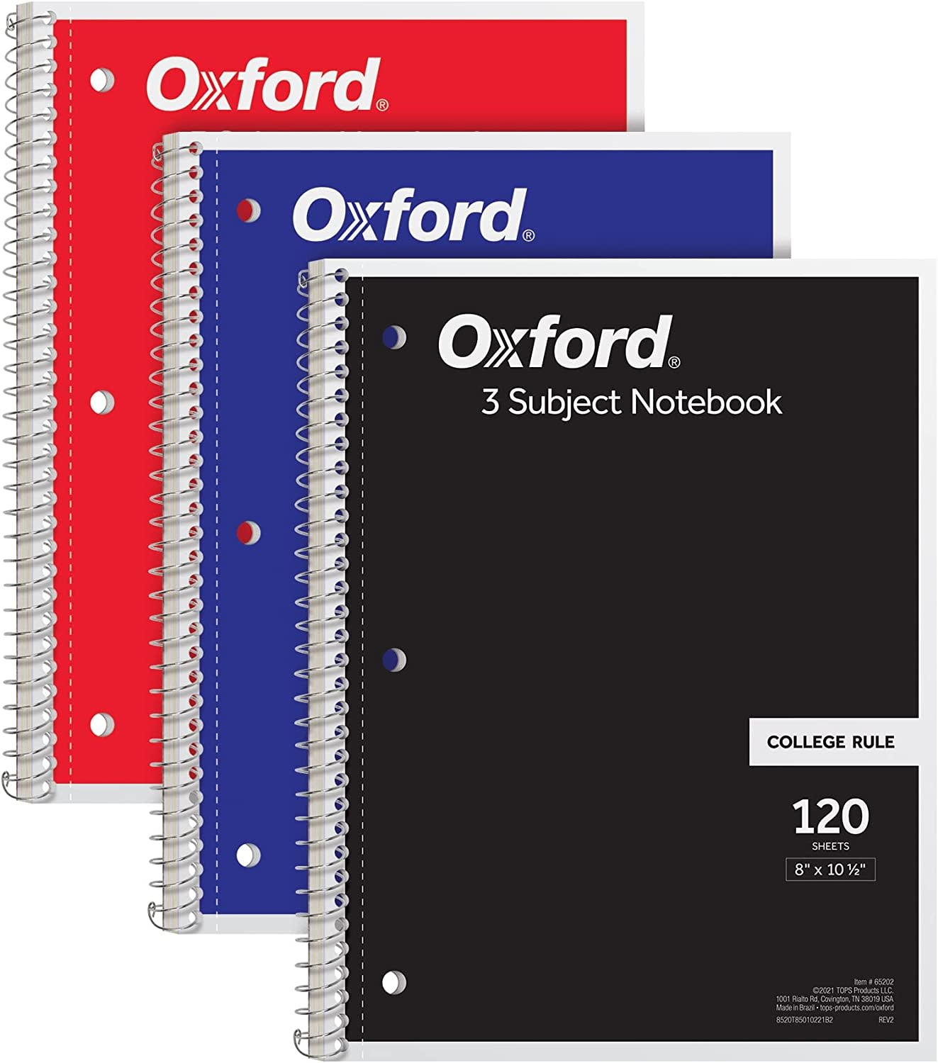 Oxford 3 Subject Notebook sold individually - North Central College ...