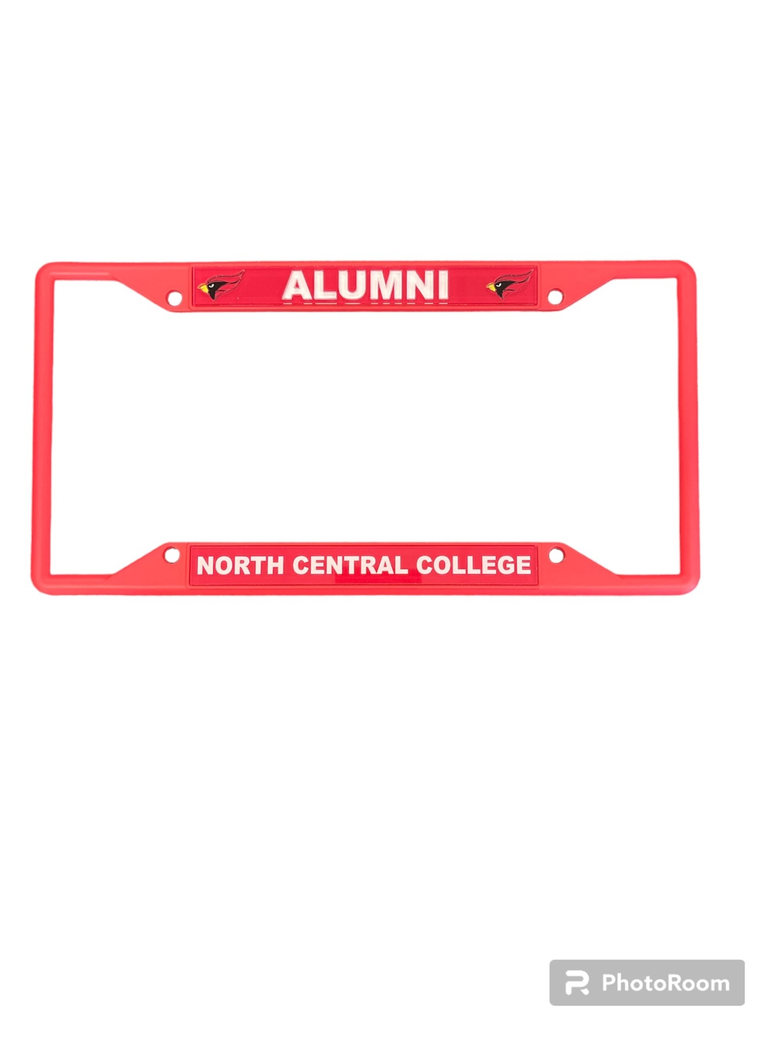 Red Metal Alumni License Plate Frame - North Central College Campus Store