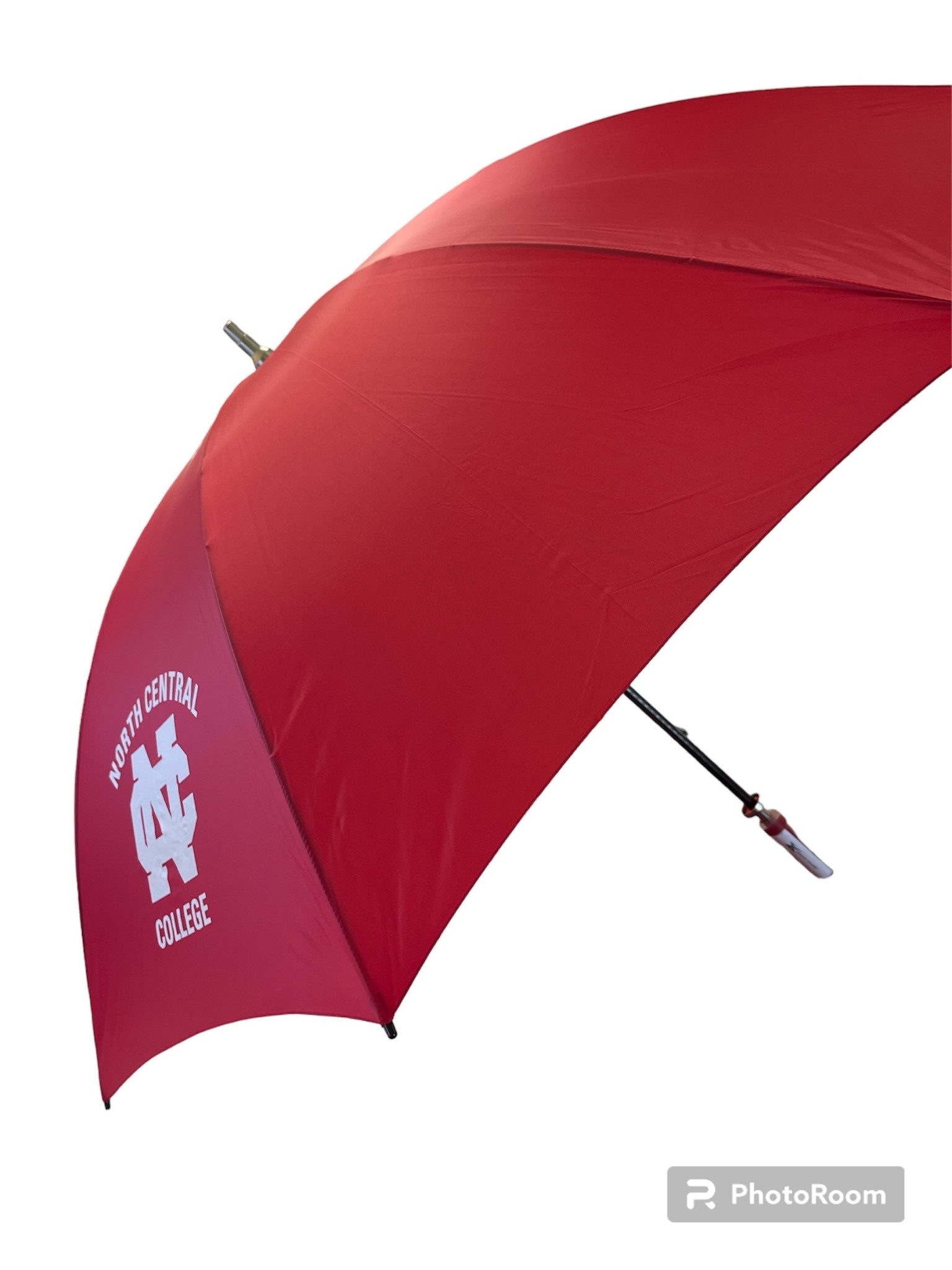 Red Large Fiberglass shaft handle Umbrella - North Central College ...