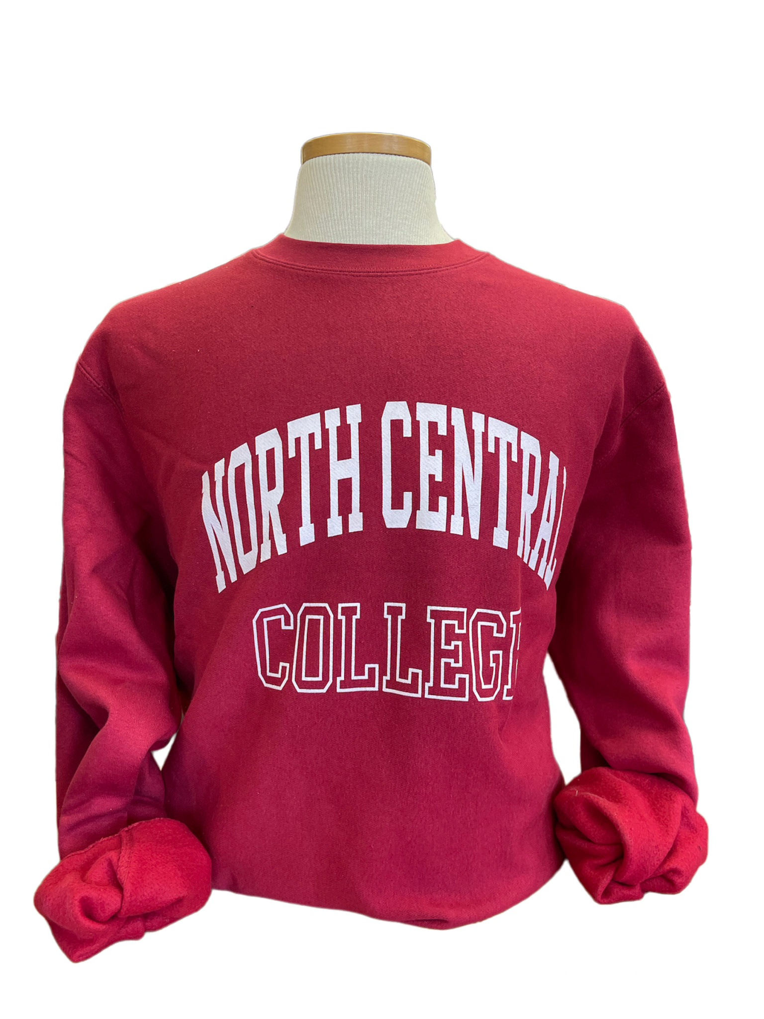 Vintage Crimson Pro-Weave Crew by MV - North Central College Campus Store