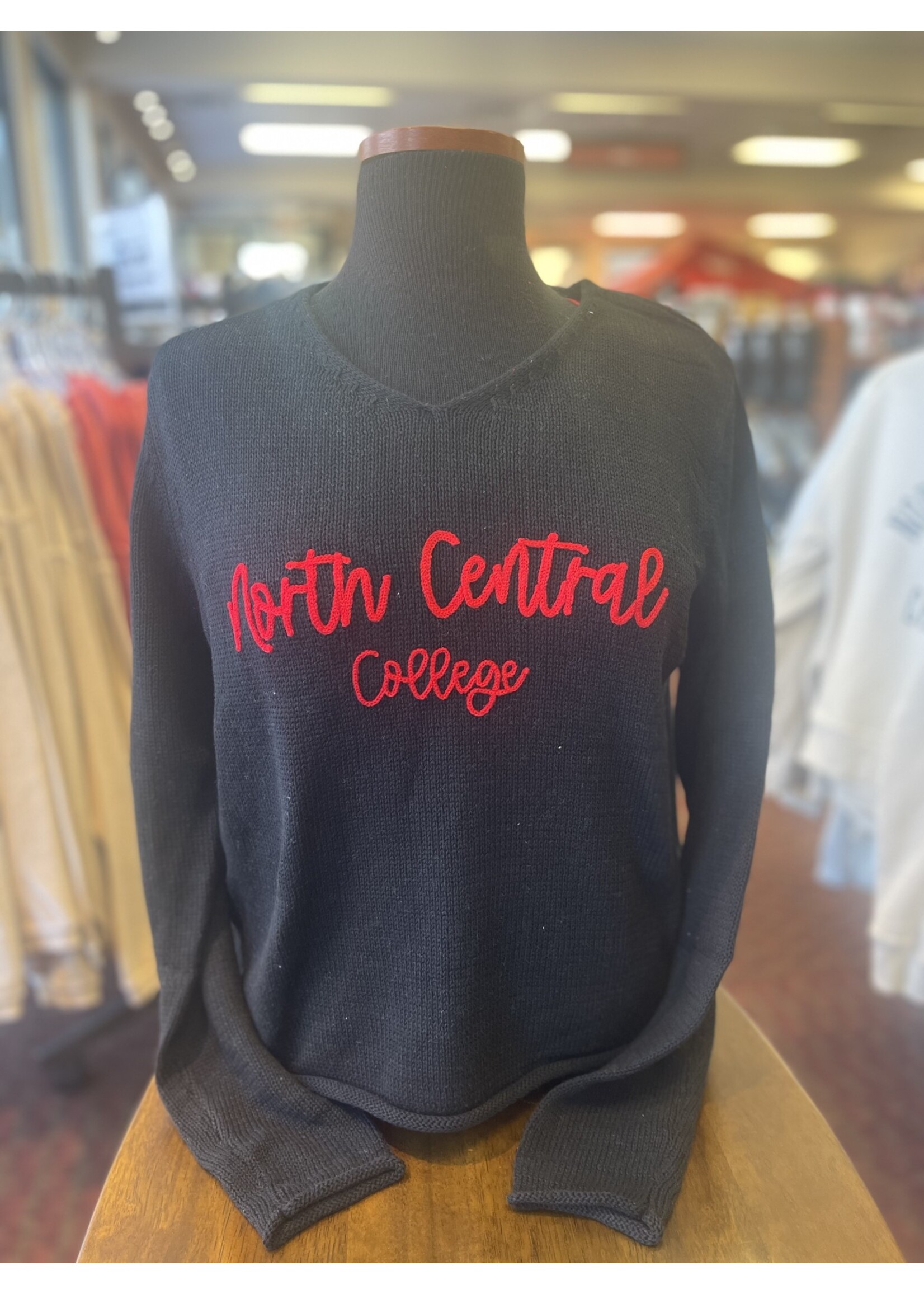 NCC Women's V-neck Sweater - North Central College Campus Store