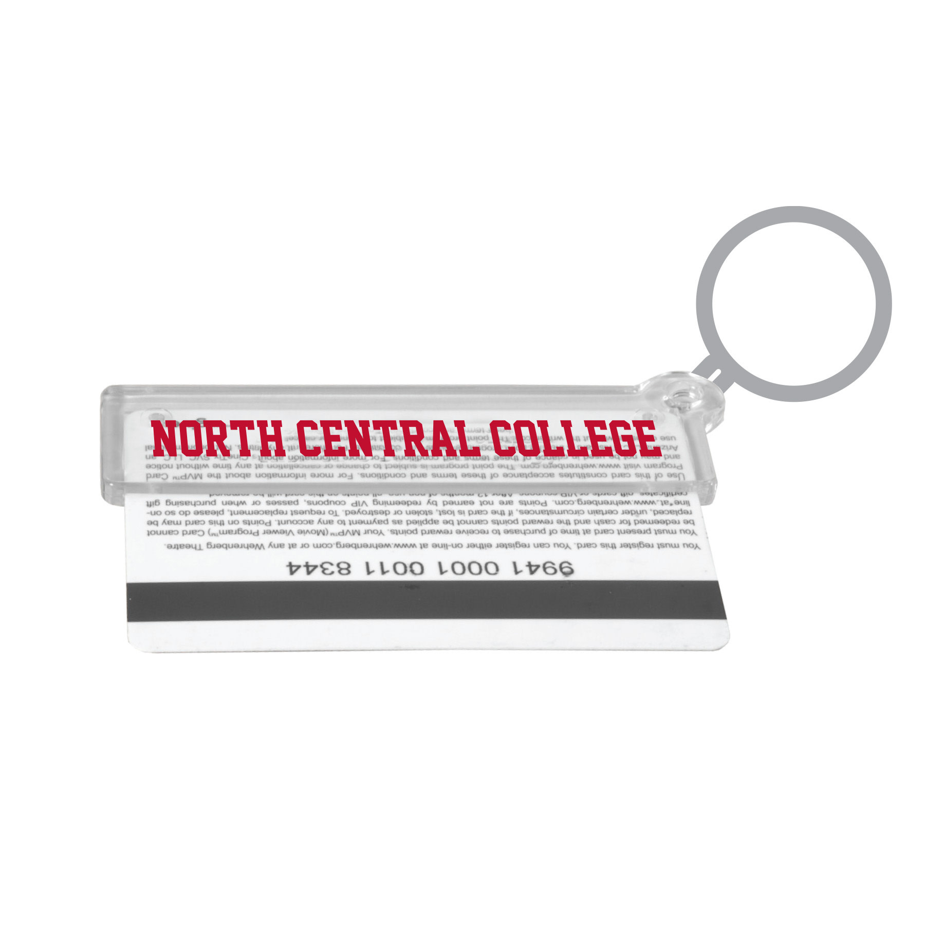 NCC Easy Slide ID holder w/ ring - North Central College Campus Store
