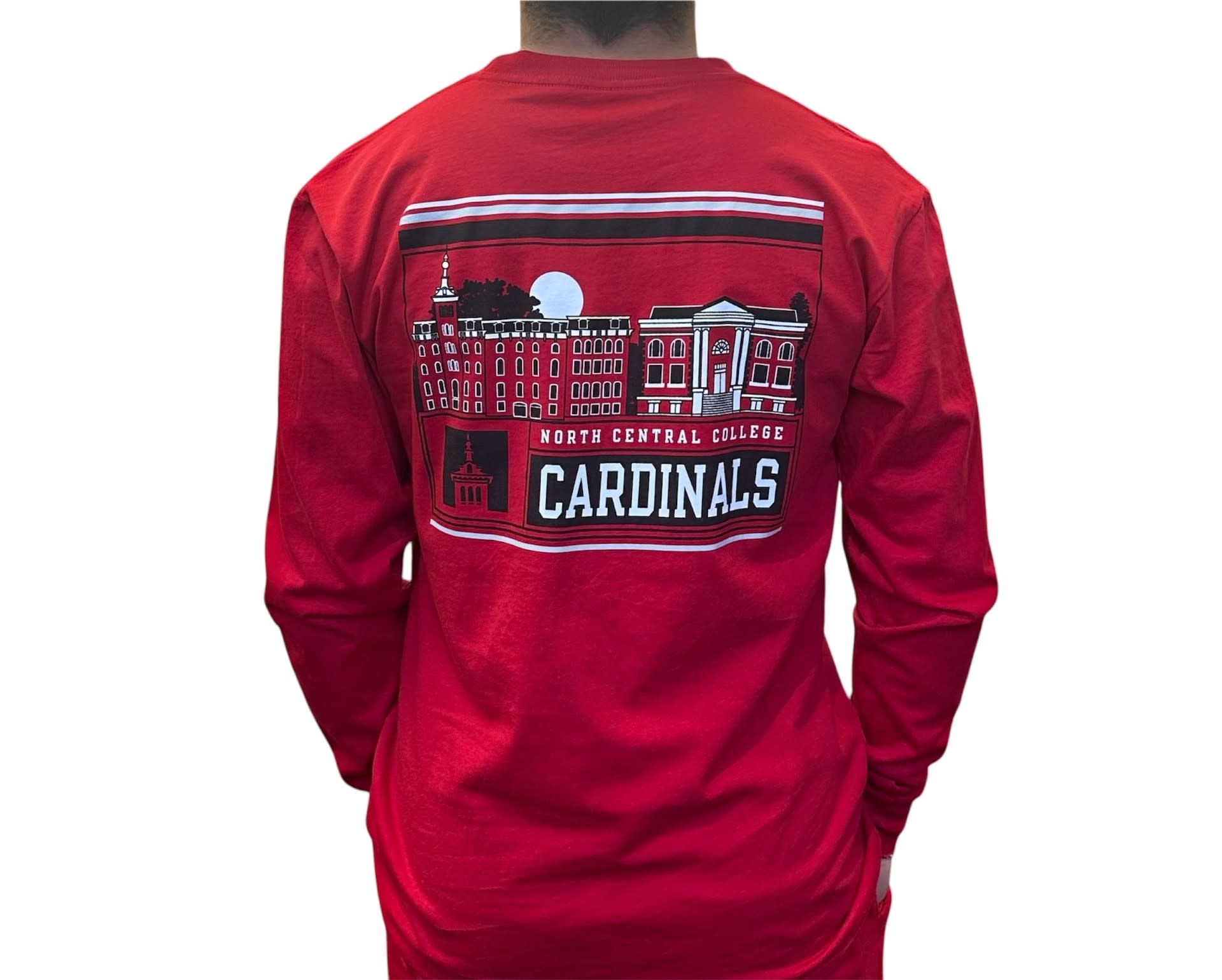 Campus Built Soft Washed Red Tee Long Sleeve - North Central College ...