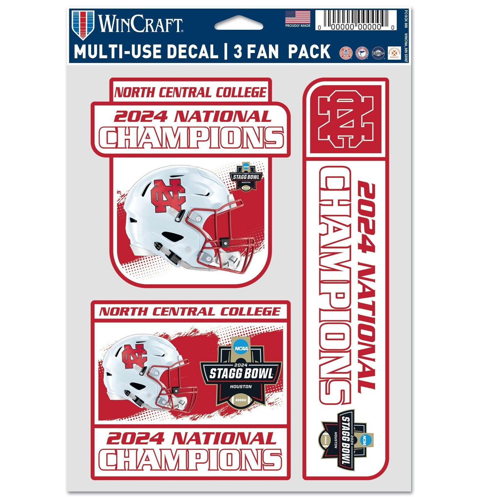 PREORDER* Wincraft 2024 Championship Multi use Decal 3 fan pack - North ...