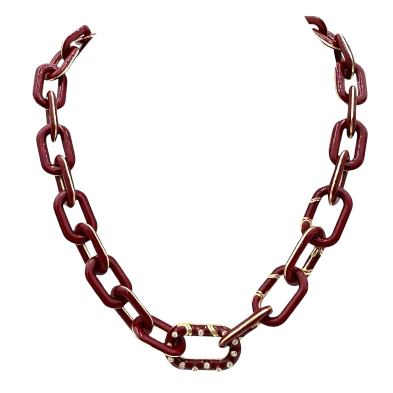 Bordeaux Elizabeth Chain - Jill Alberts Jewelry
