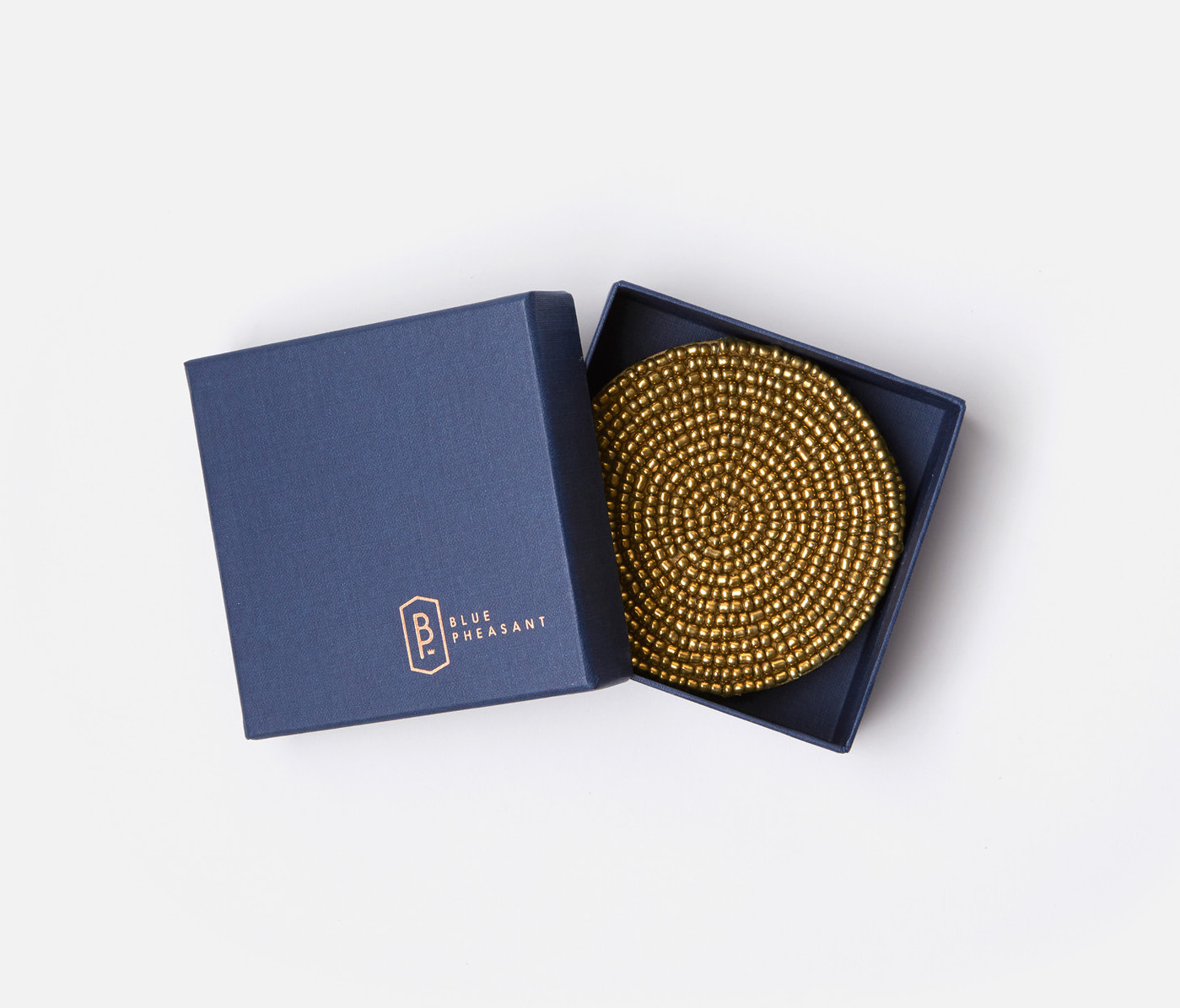 Gold Round Coasters - Saltwater House