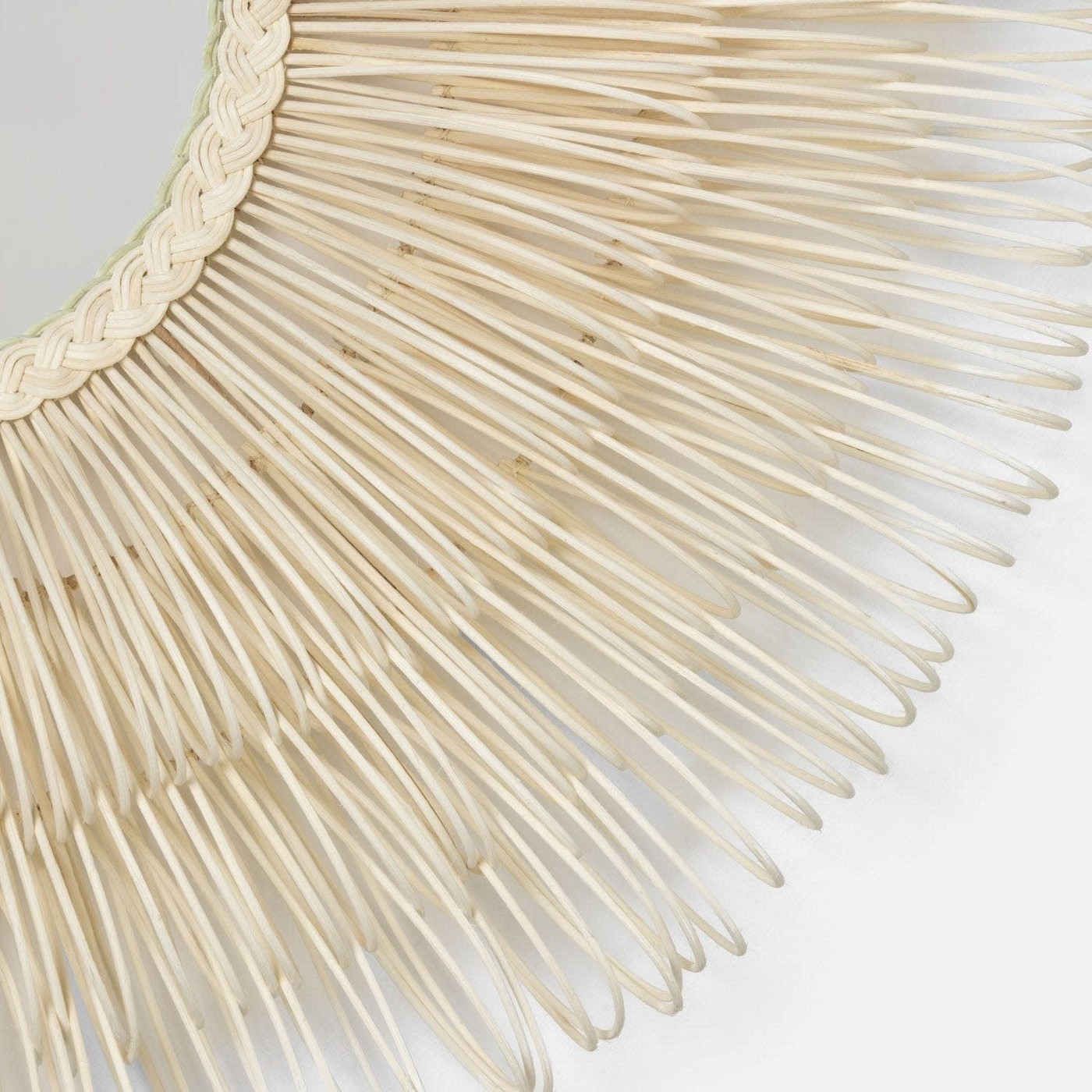 Hand-looped Natural Rattan Mirror 44" x 7.25"D - Saltwater House