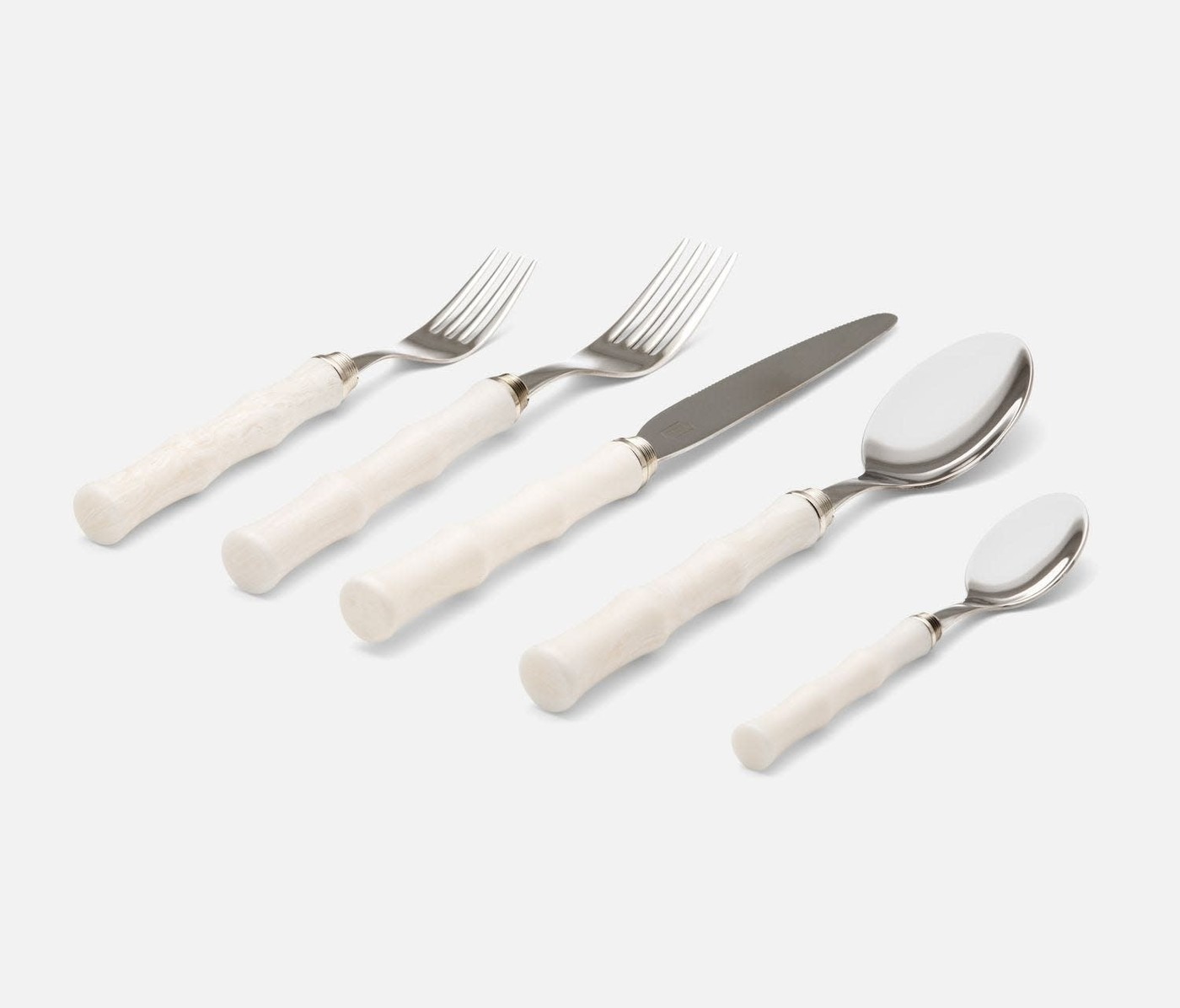 Ivory Acrylic Flatware 5-Piece Set - Saltwater House