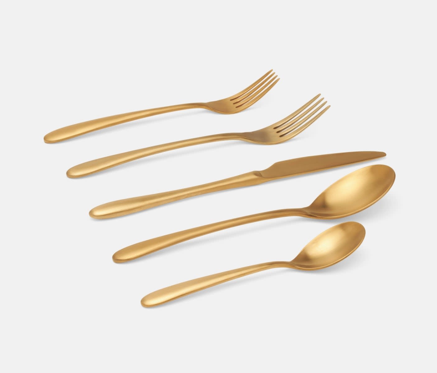 ALBA, Gold Flatware, 5-Piece Set - Saltwater House