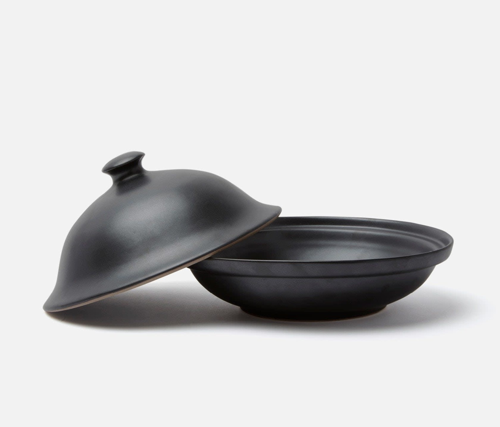 MARCUS, Black Glaze, Cloche Serving Platter, Large - Saltwater House
