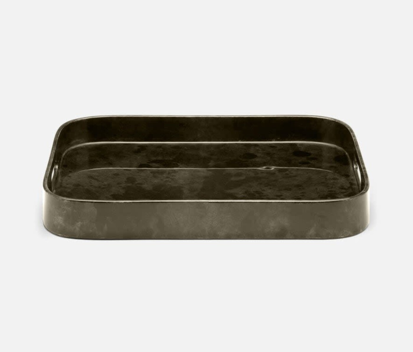 Nelson Gray Gloss Rectangular Tray - Saltwater House